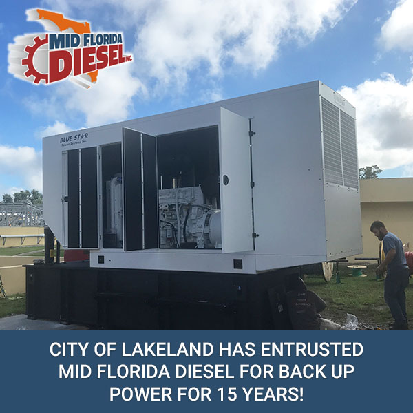 CITY OF LAKELAND HAS ENTRUSTED MID FLORIDA DIESEL FOR BACK UP POWER FOR ...